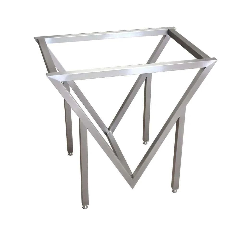 Victoria Geometric Table Base | Custom Silver Table Legs