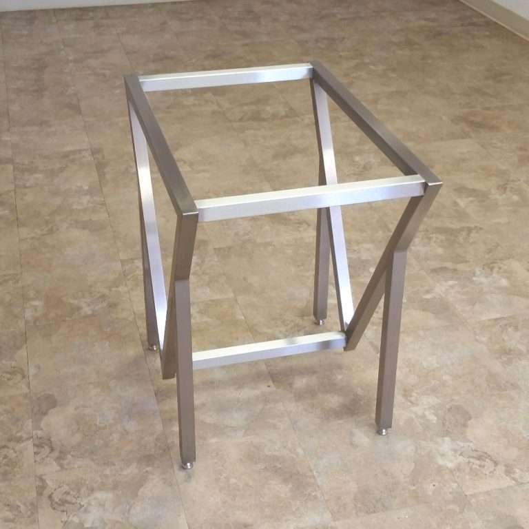 Victoria Geometric Table Base | Custom Silver Table Legs