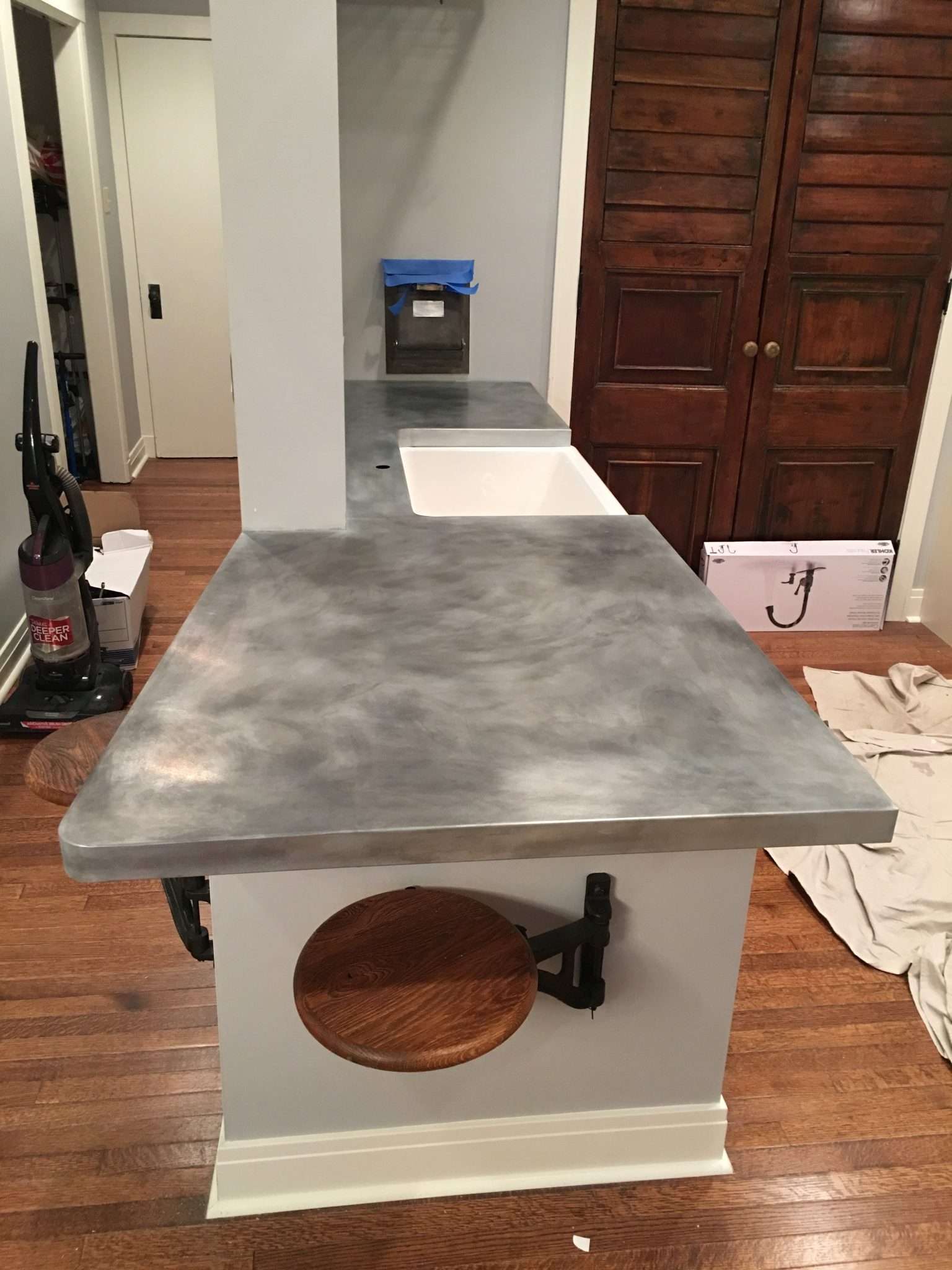 Custom Zinc Kitchen Countertops | Zinc Bar Countertops